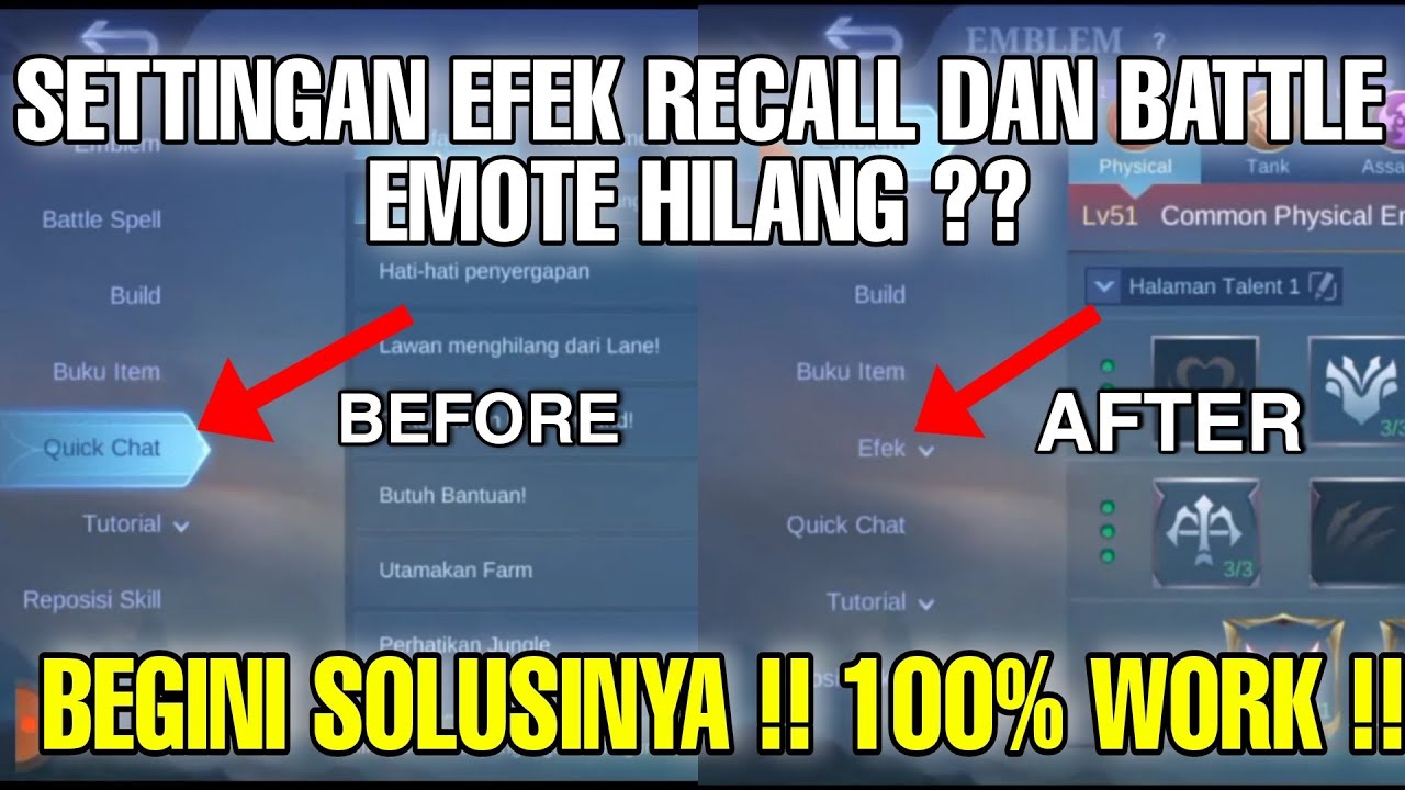 Cara Memunculkan Pengaturan Efek Recall & Battle Emote Di Mobile ...