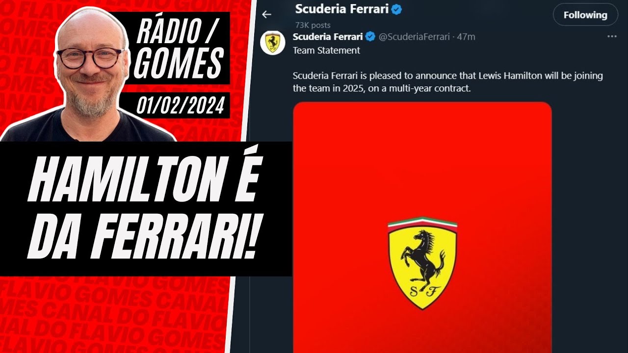 HAMILTON É DA FERRARI! (RÁDIO GOMES, 1/2/24) - YouTube