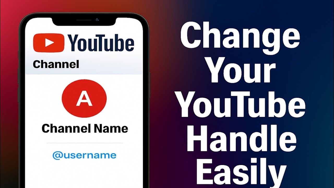 Easy Way to Change Your Channel Handle - YouTube