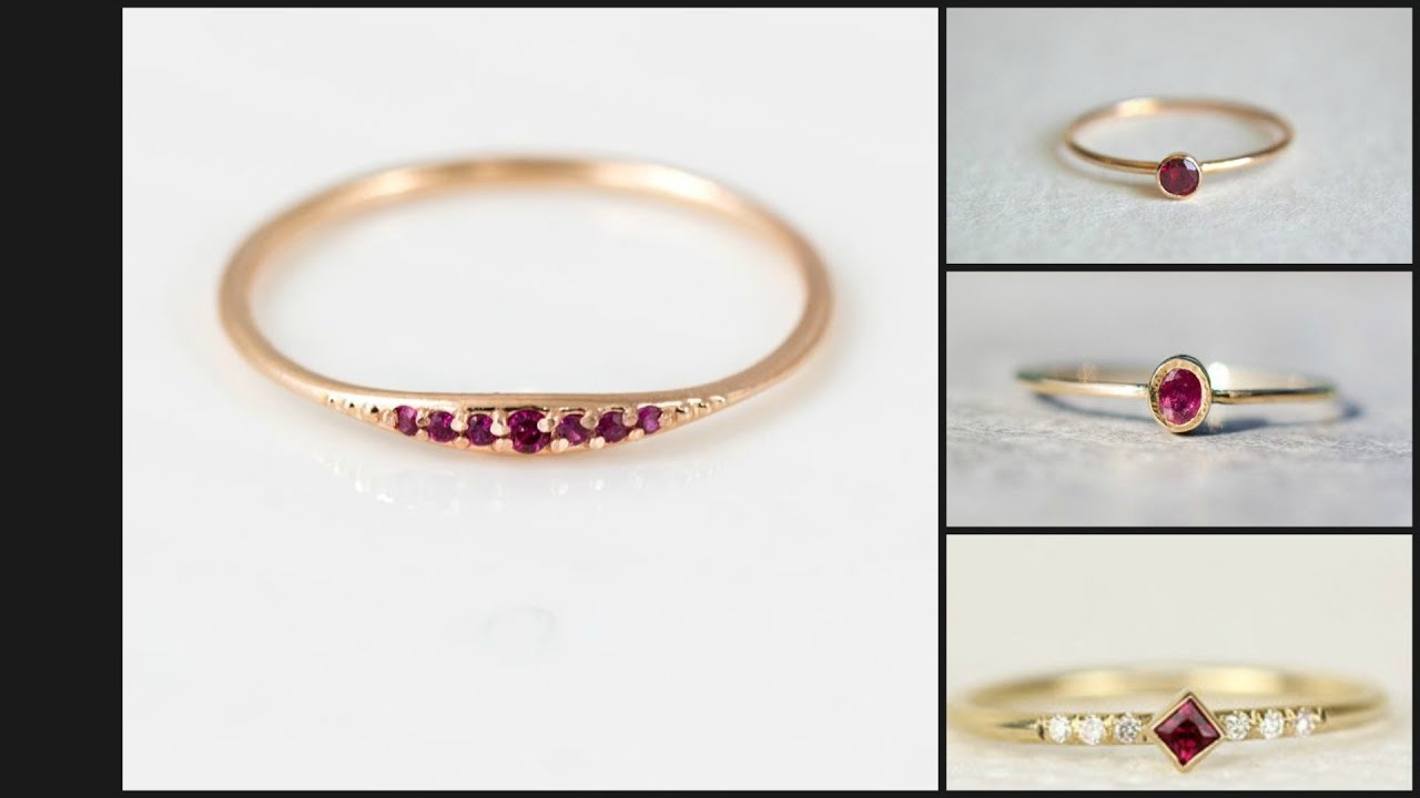 Simple Ruby Stone Rings for Girls | Ruby Rings for Ladies | PhoeniX ...