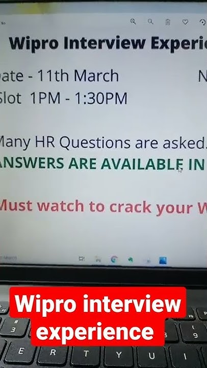 Wipro interview experience - YouTube