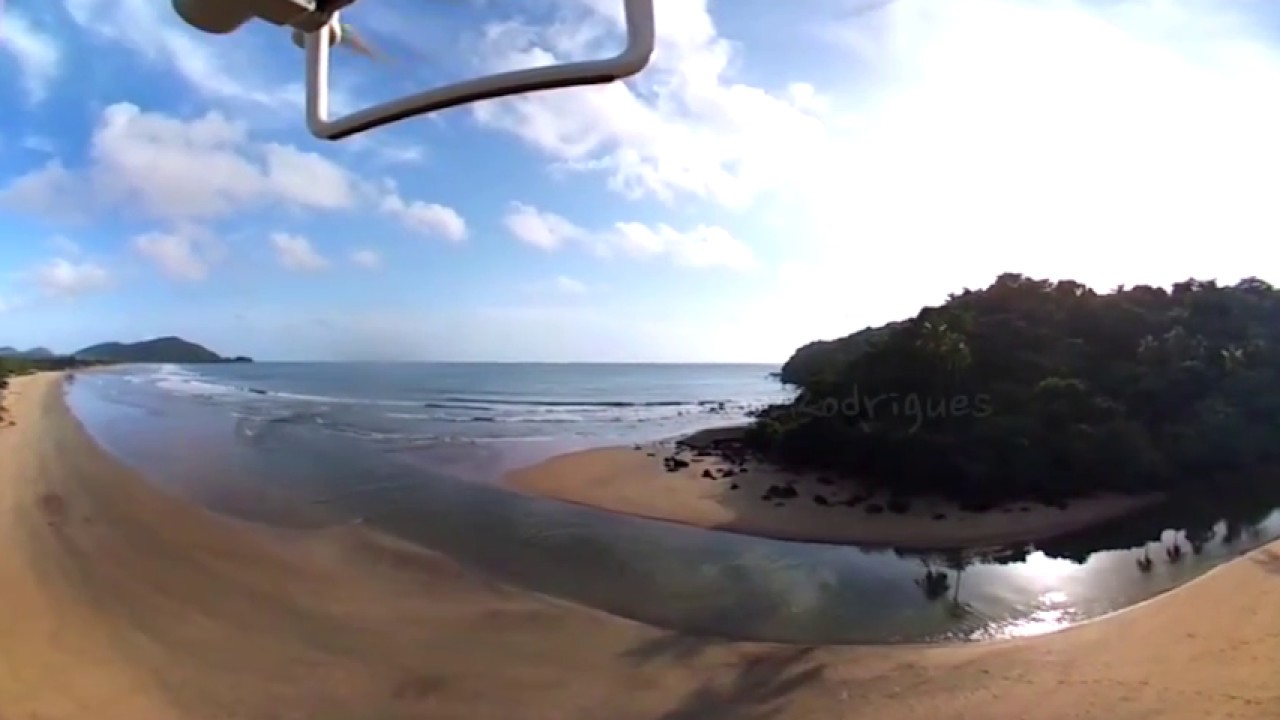 LG 360 cam - 360º aerial view Agonda Beach Goa (from a drone) - YouTube