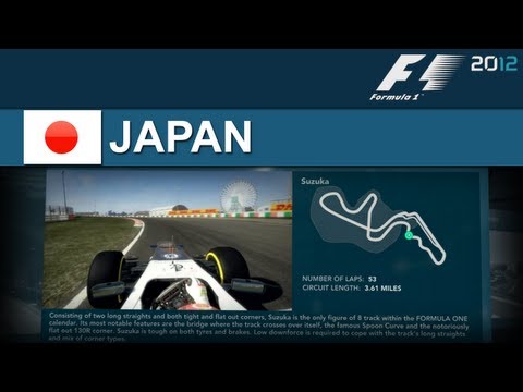 F1 2012 Japan Suzuka Time Trial with In-Game Commentary