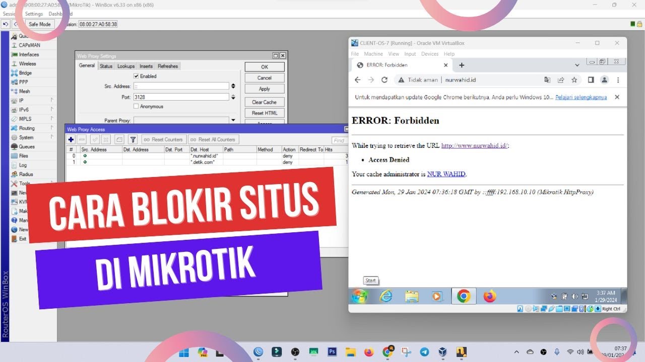 Cara Blokir Situs di Mikrotik dengan Web Proxy | VIRTUALBOX - YouTube