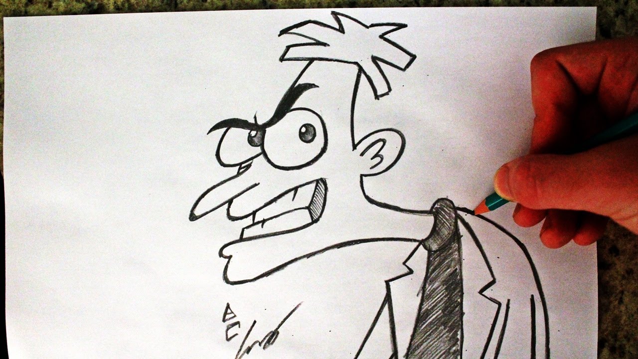 Como Desenhar o Dr. Heinz Doofenshmirtz [Phineas e Ferb] - (How to Draw ...