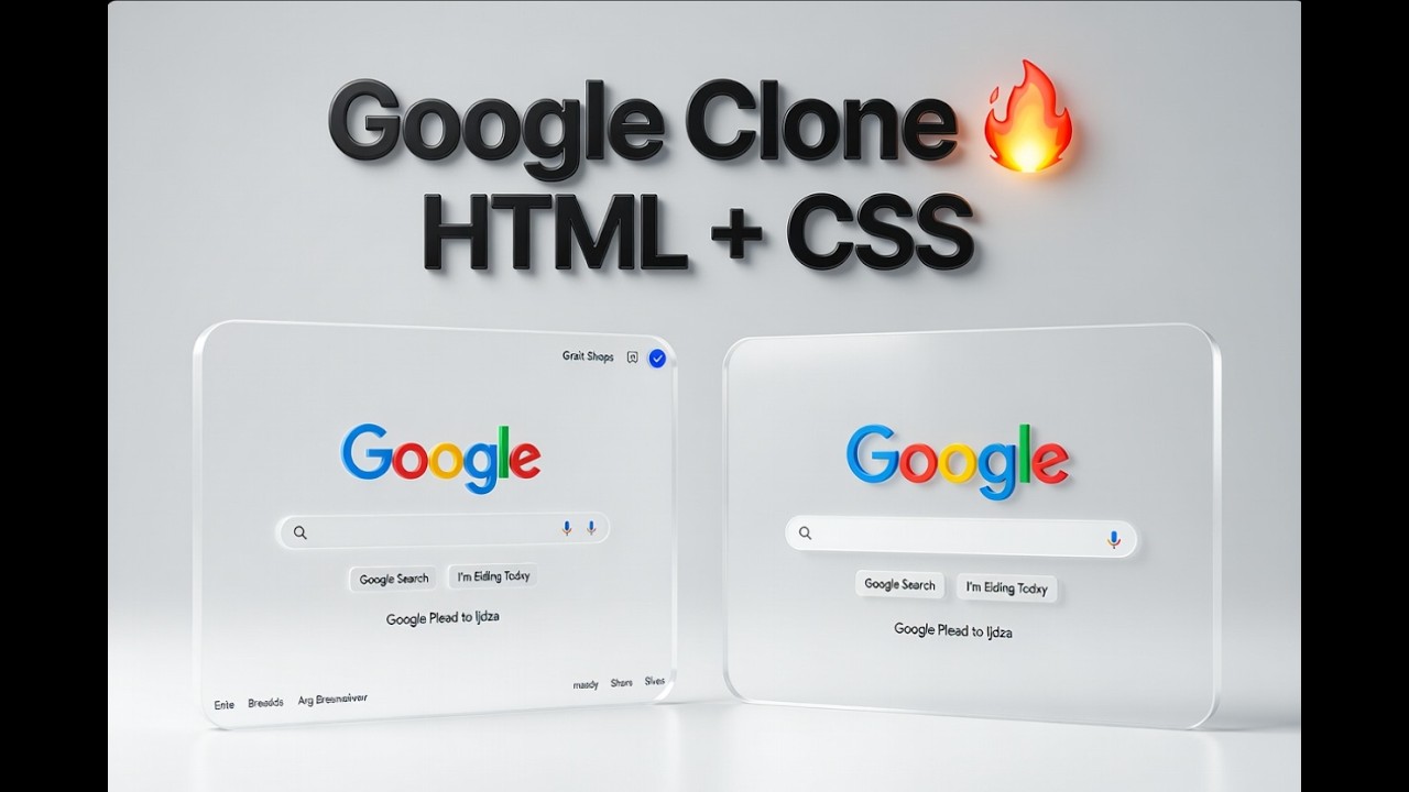 Build Google Homepage Clone with HTML, Tailwind CSS & JavaScript ...