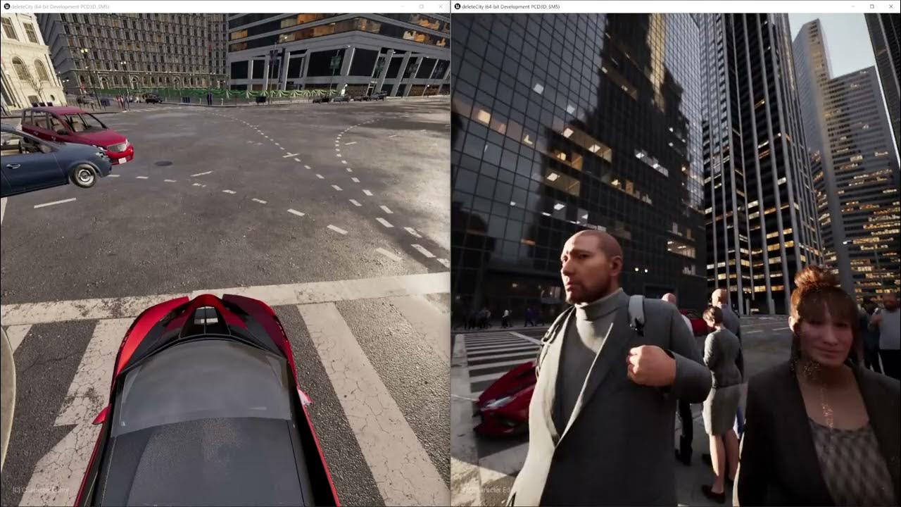 First Video on the whole internet about a fully multiplayer replicated Unreal Engine 5 City ...