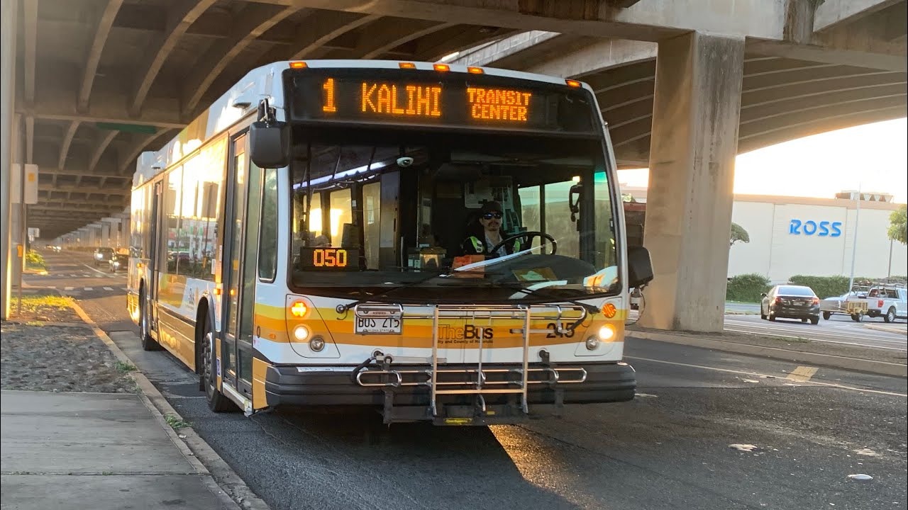 Honolulu TheBus Route 1-Kalihi Transit Center Bus #215 (mega rare ...