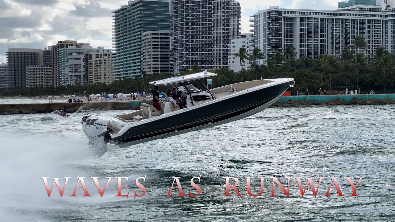 South Florida Way to Fly | HAULOVER Inlet RUNWAY | Boats vs rough waves ...