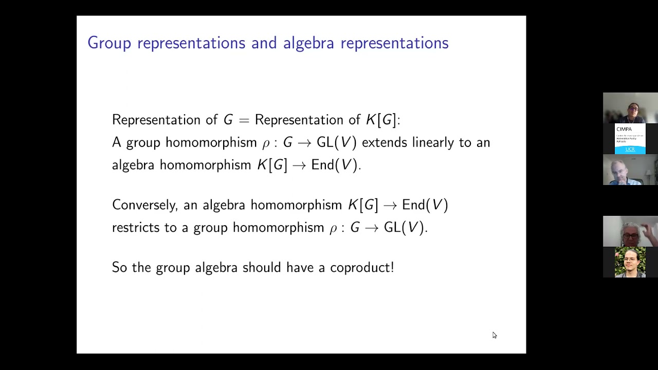 Charla: Hopf algebras: History, achievements and problems. Ph. D. Yorck ...