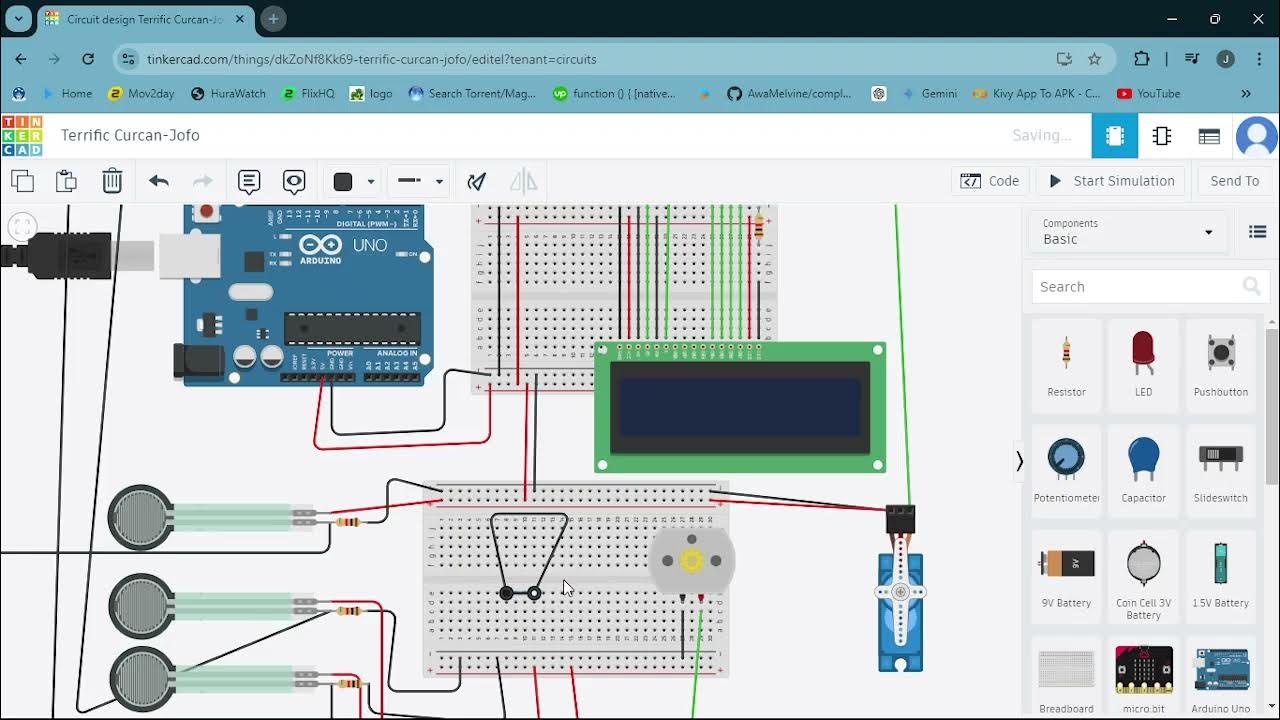 ADRUINO MATATU PROJECT TINKERCAD WITH BLUETOOTH - YouTube