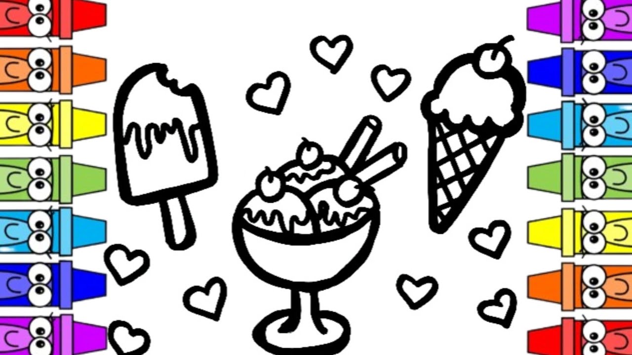 Sundae Ice-cream Drawing + Coloring || Drawing Tutorial For Kids ...