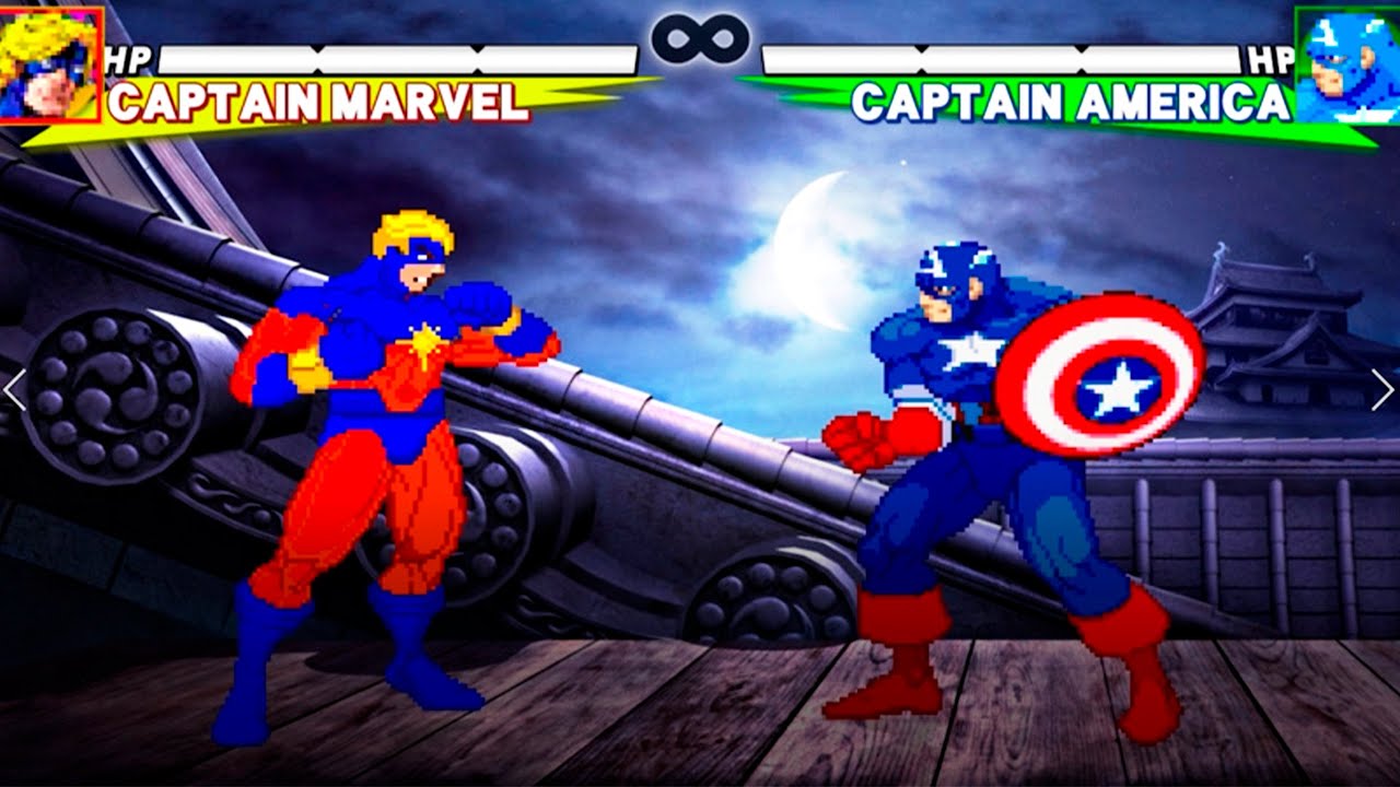 CAPTAIN AMERICA vs CAPTAIN MARVEL - HARD LEVEL INSANE EPIC FIGHT! - YouTube