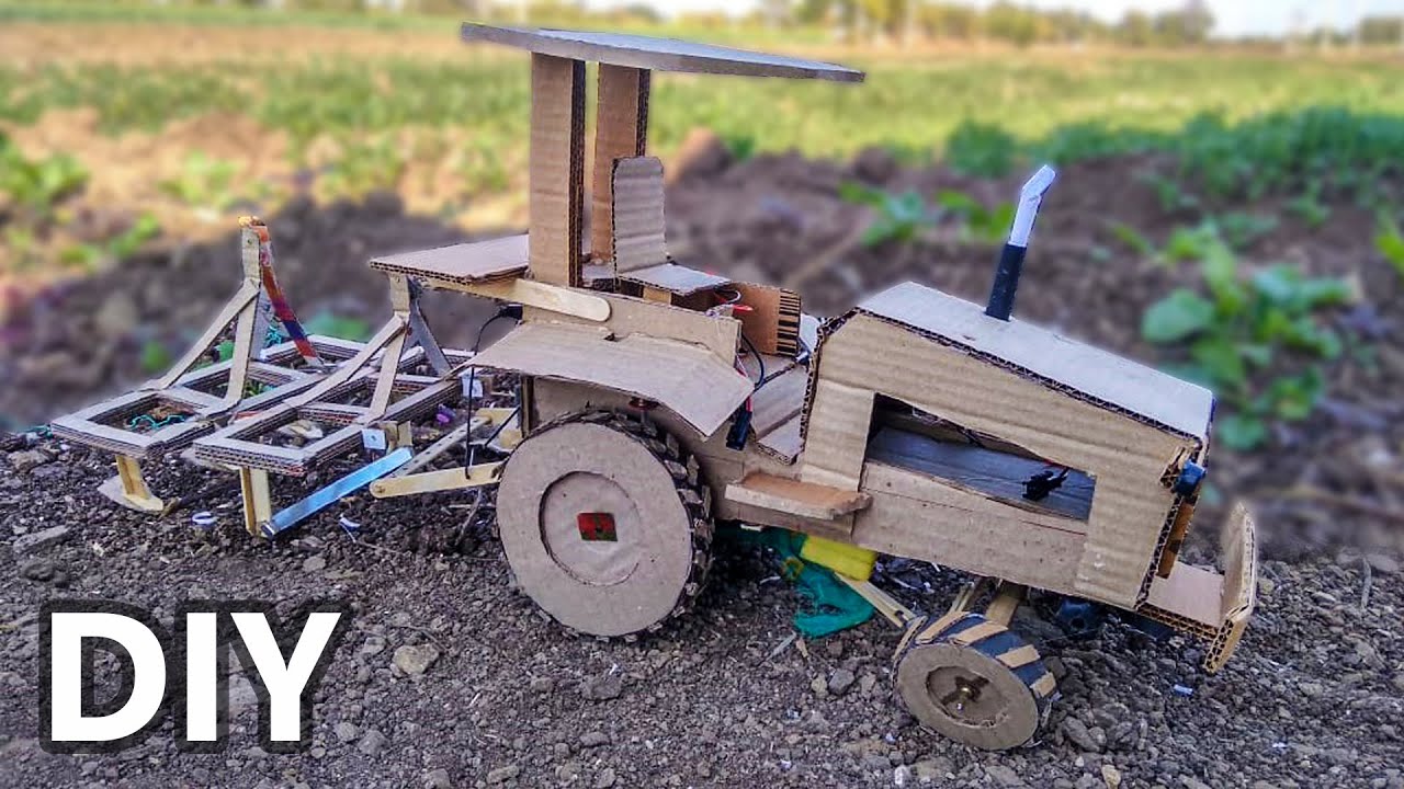 Coolest Cardboard Tractor with a Plough | Easy DIY - YouTube