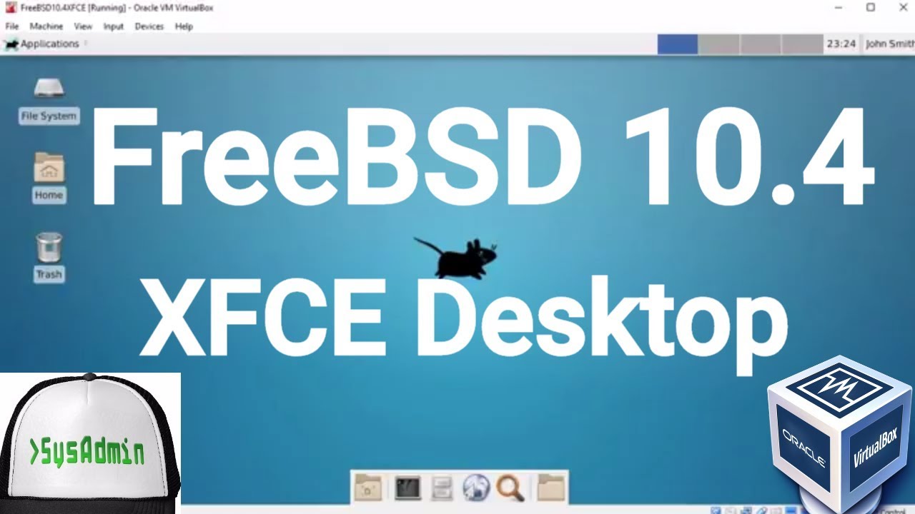 FreeBSD 10.4 Installation + XFCE Desktop + Apps + Guest Additions on ...