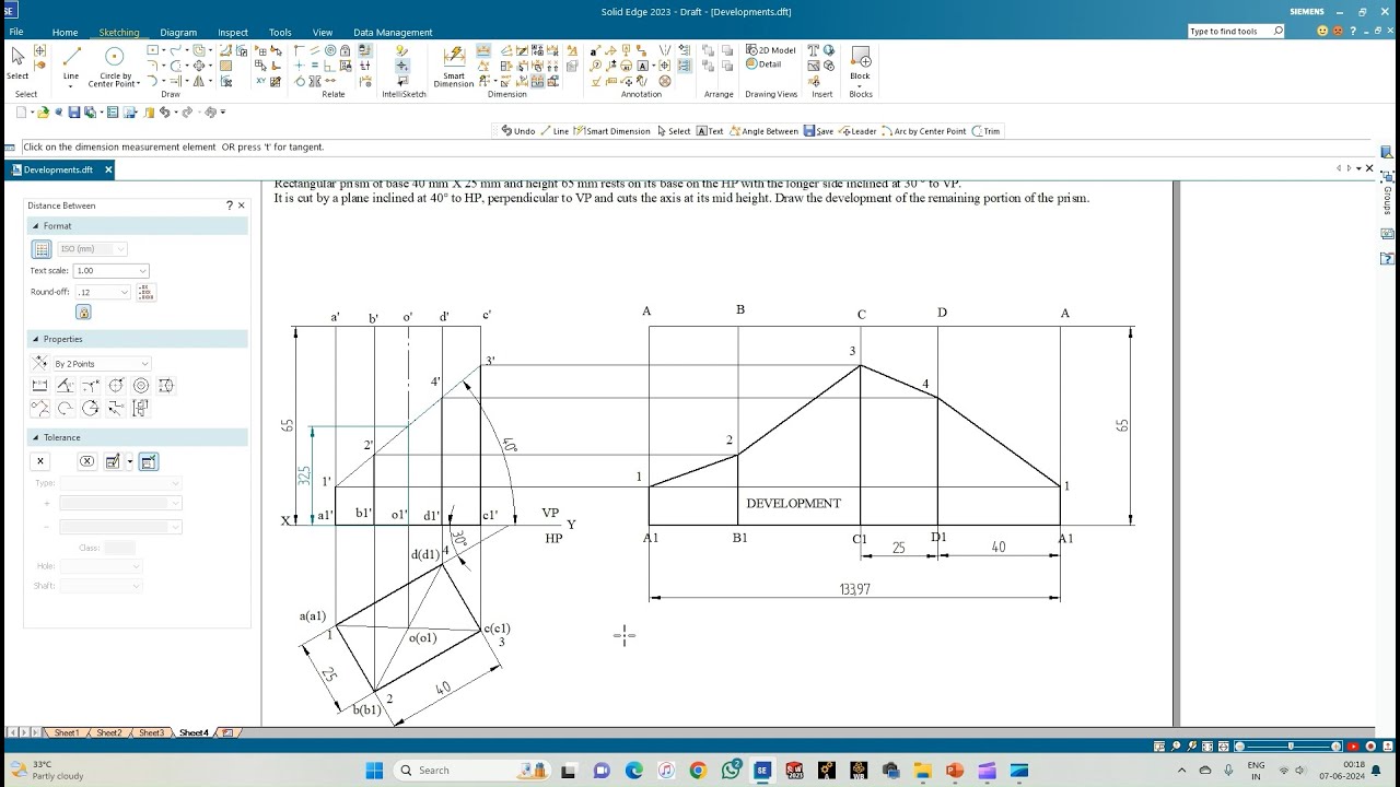 Development of Lateral Surface of Solids- Rectangular Prism 01 - YouTube