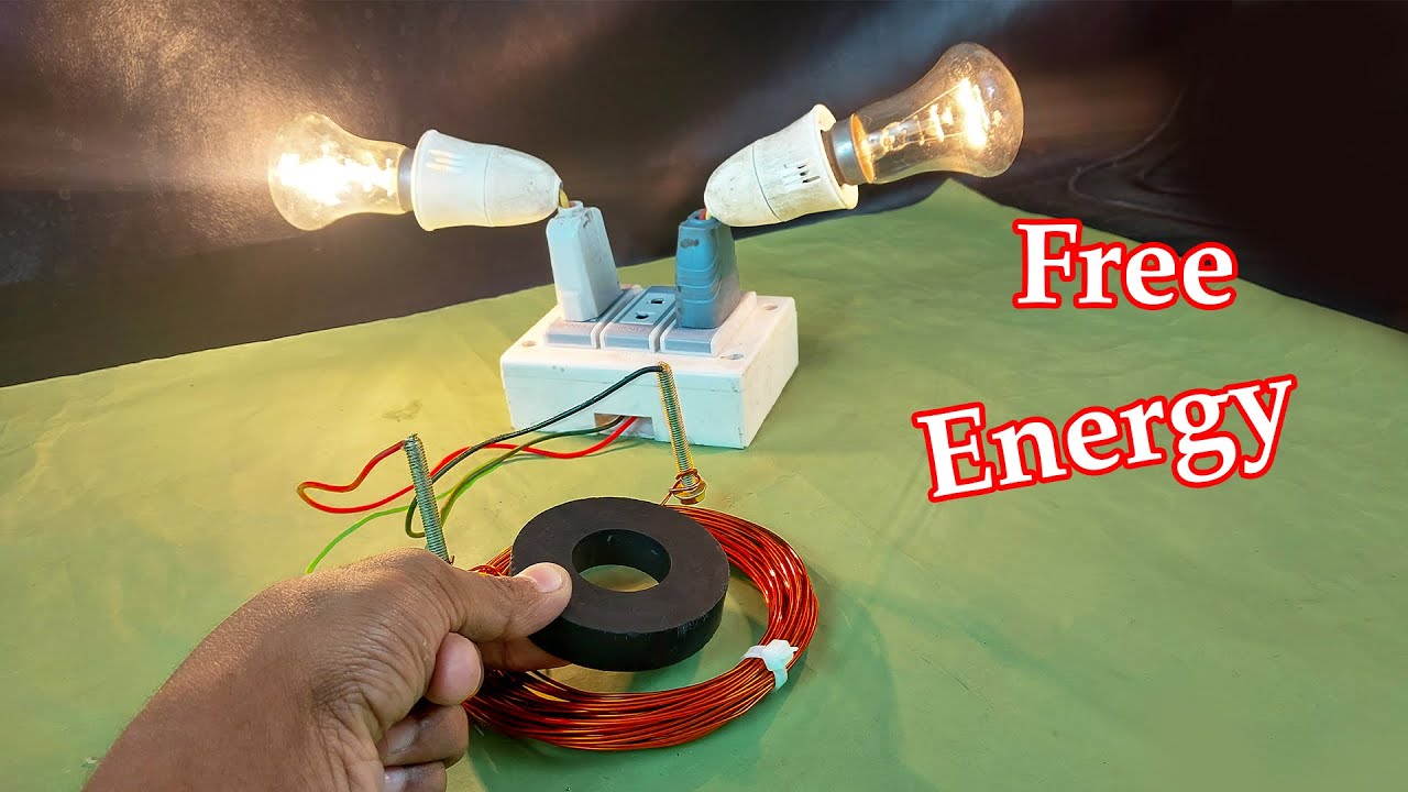 I made an infinite electricity generator using a coil of wire and two ...