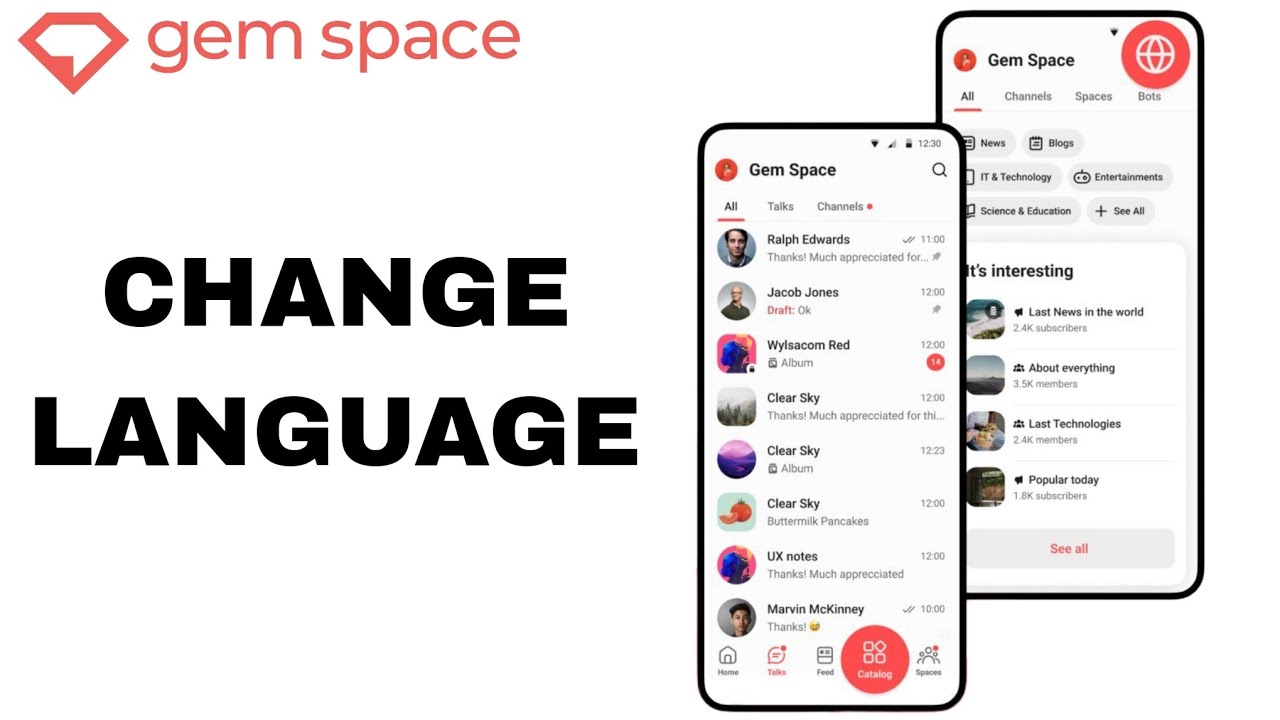 How To Change Language On Gem Space App - YouTube