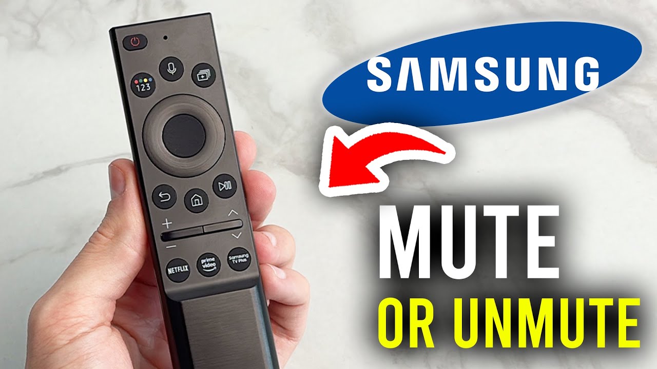 How To Mute or Unmute With Remote On Samsung TV - Step By Step - YouTube
