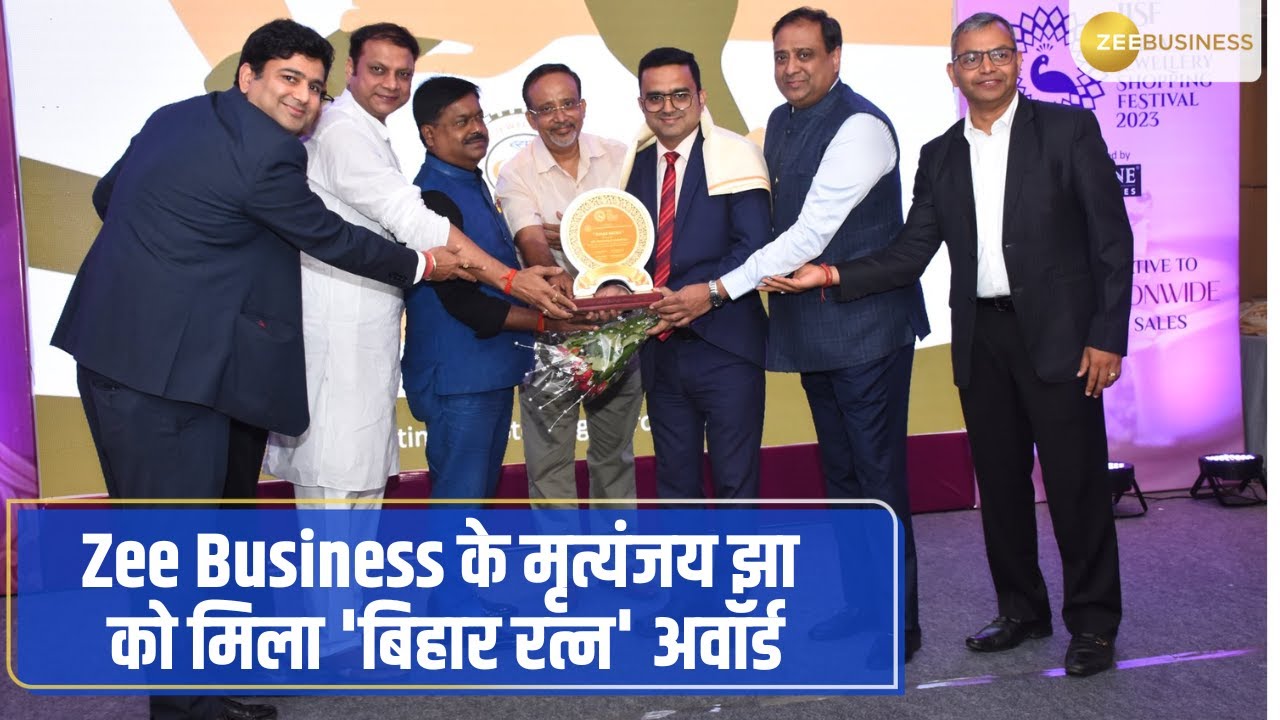Zee Business' Commodity Editor, Mrituenjay Kumar Jha, Honored with ...