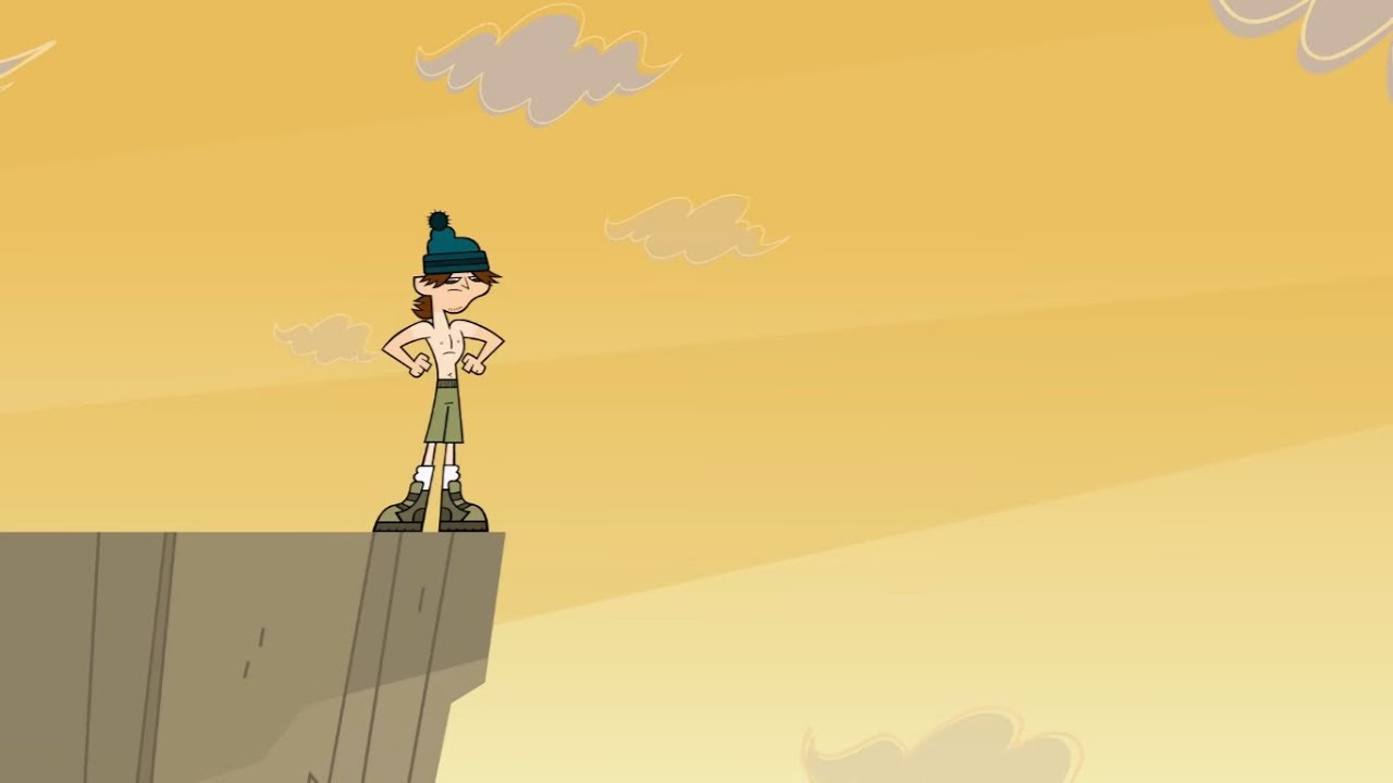 Total Drama Island - Ezekiel jumps off the cliff - YouTube