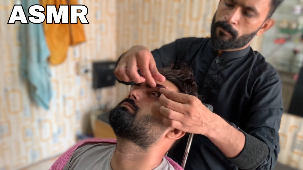 ASMR Street Massage By Pakistani Barber 💈 |Head, Back Massage #asmr # ...