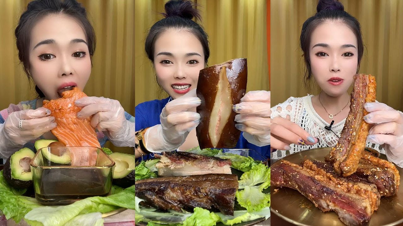 ASMR MUKBANG PORK BELLY EATING SHOW COOKING FOOD @KIKI FOOD - YouTube