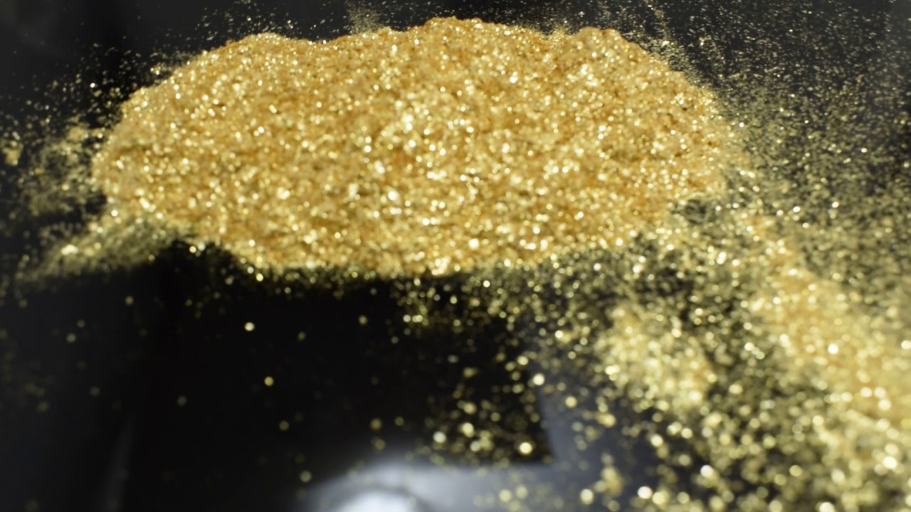 Sparkle Light Gold Synthetic Series Pearl 200-700 UM Color Sample - YouTube