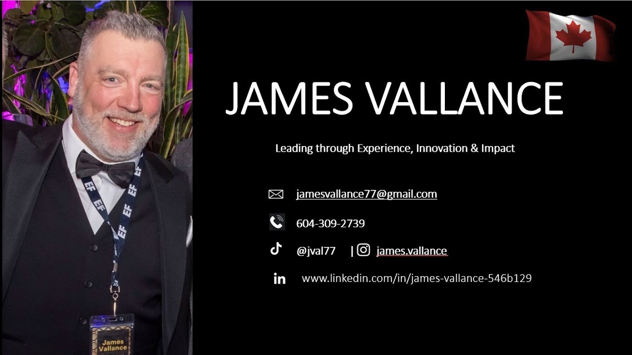 Quick 1 Minute Introduction to James Vallance - YouTube