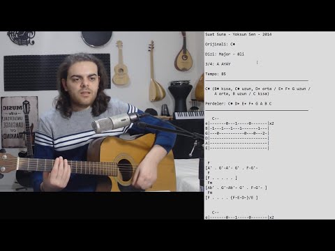 Suat Suna - Yoksun Sen GİTAR DERSİ