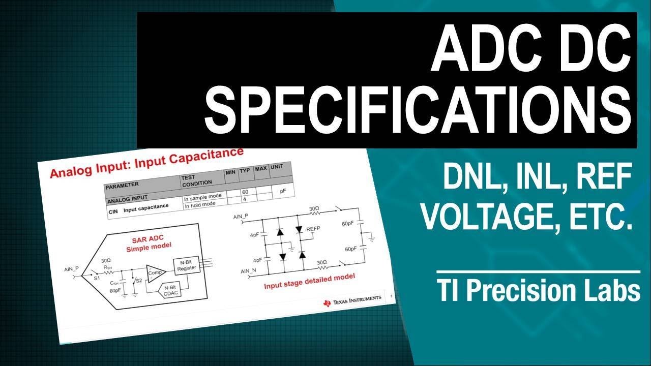 ADC DC specifications: INL, DNL, Cin, leakage, Vref - YouTube