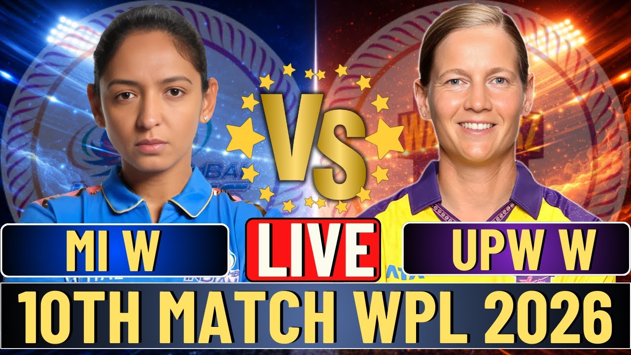 MI W vs UPW W Live Cricket Match Today | 10th Match WPL | Live Score ...