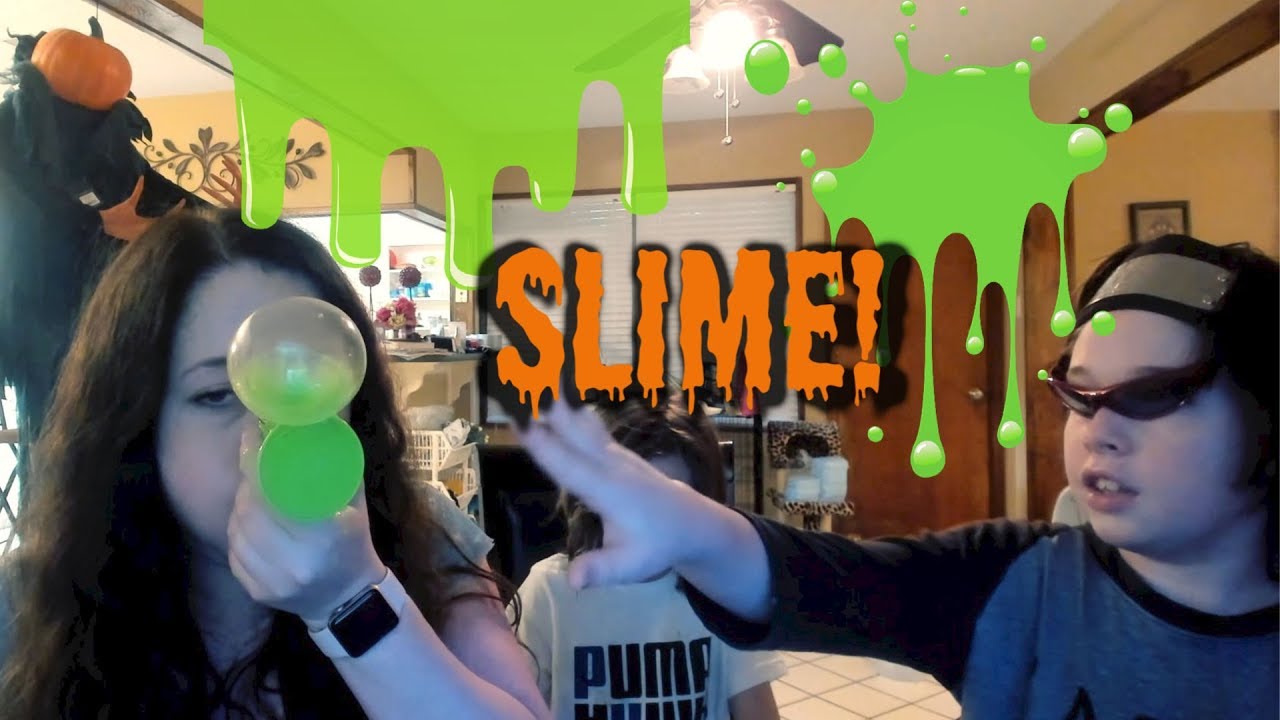 Blowing slime bubbles! - YouTube
