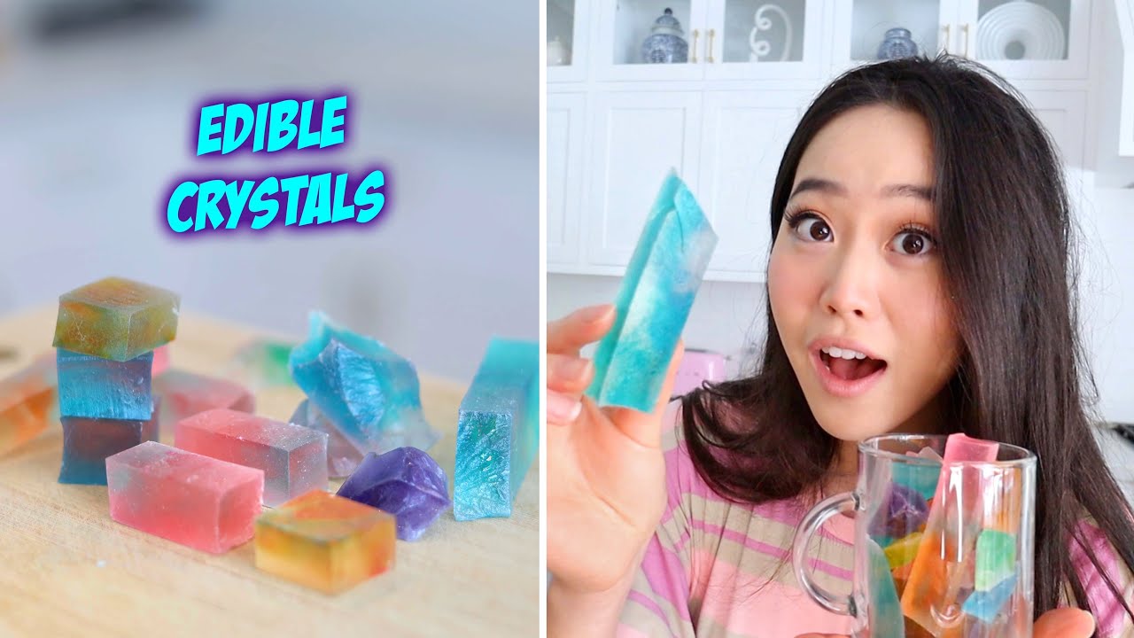 COUPLES COOKING CHALLENGE: Making Popular ASMR Edible Crystals - YouTube