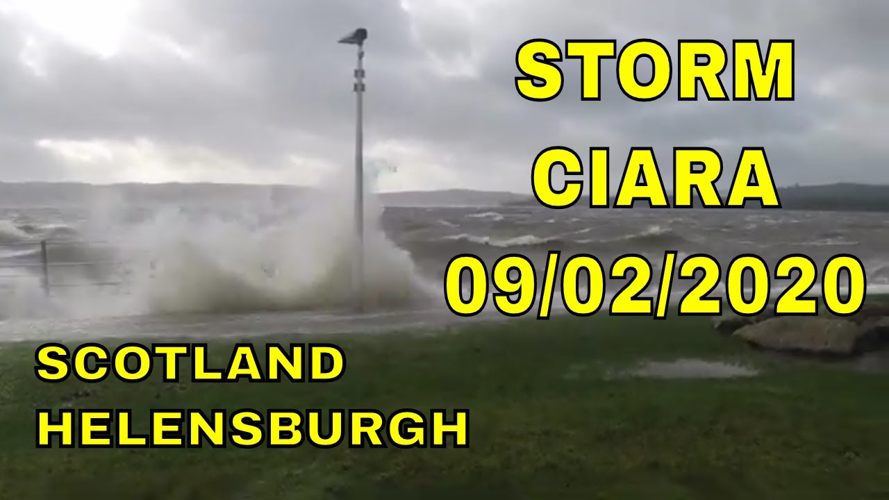 STORM CIARA 09/02/2020 = SCOTLAND, HELENSBURGH, WEST COAST - YouTube