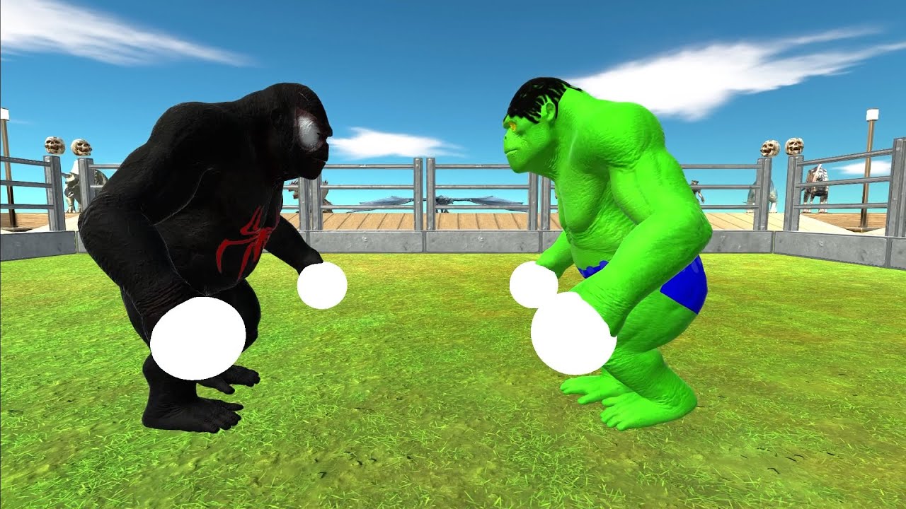 HULK GORO VS BLACK SPIDERMAN GORO BOXING - Animal Revolt Battle ...