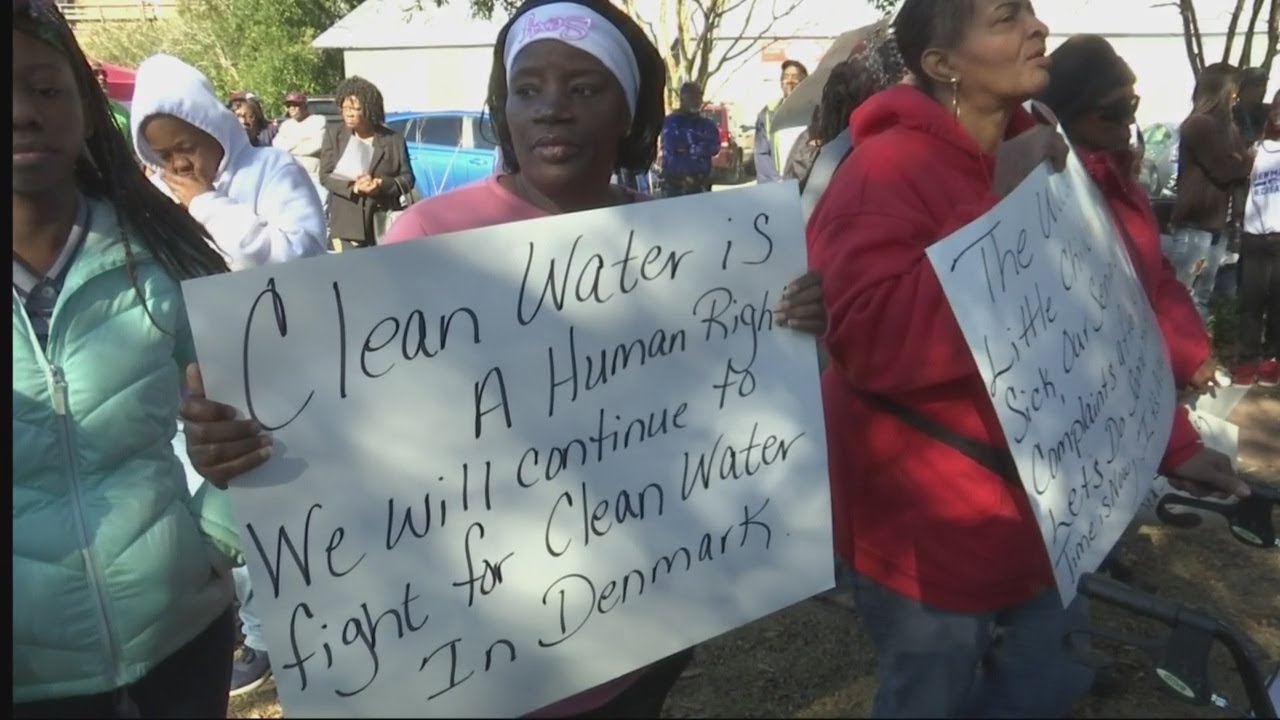 Rally for clean water in Denmark, South Carolina - YouTube
