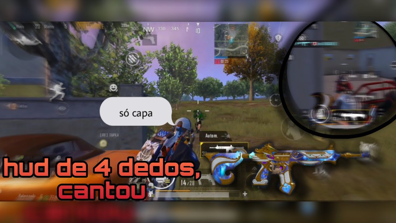 a melhor hud de 4 dedos - pubg mobile - YouTube