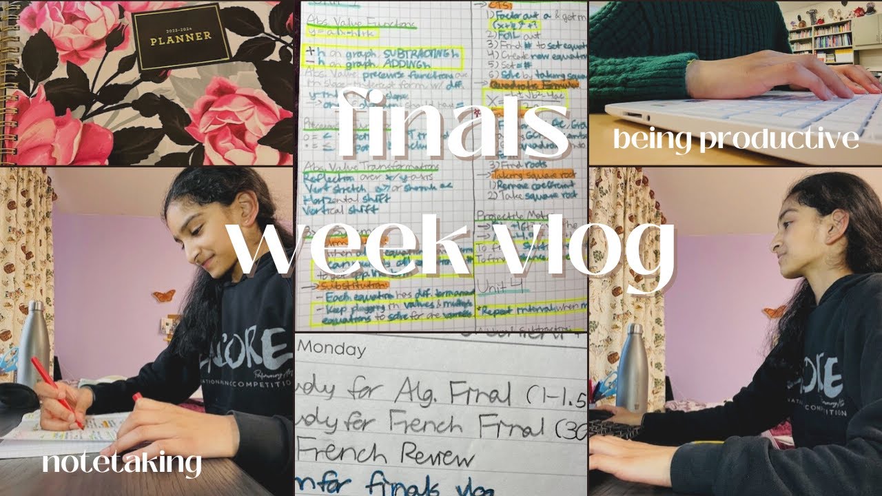 finals week vlog | 3 study tips for finals | self care and productive ...
