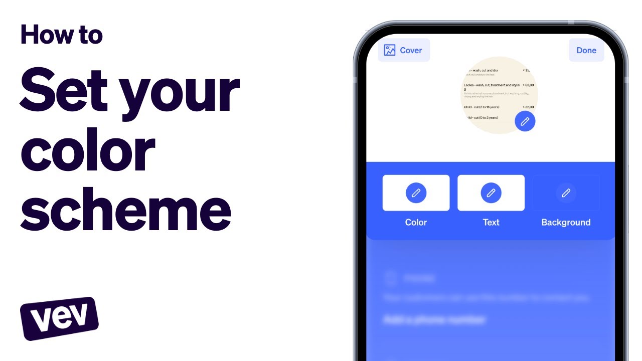 How to set your color scheme on Vev? - YouTube