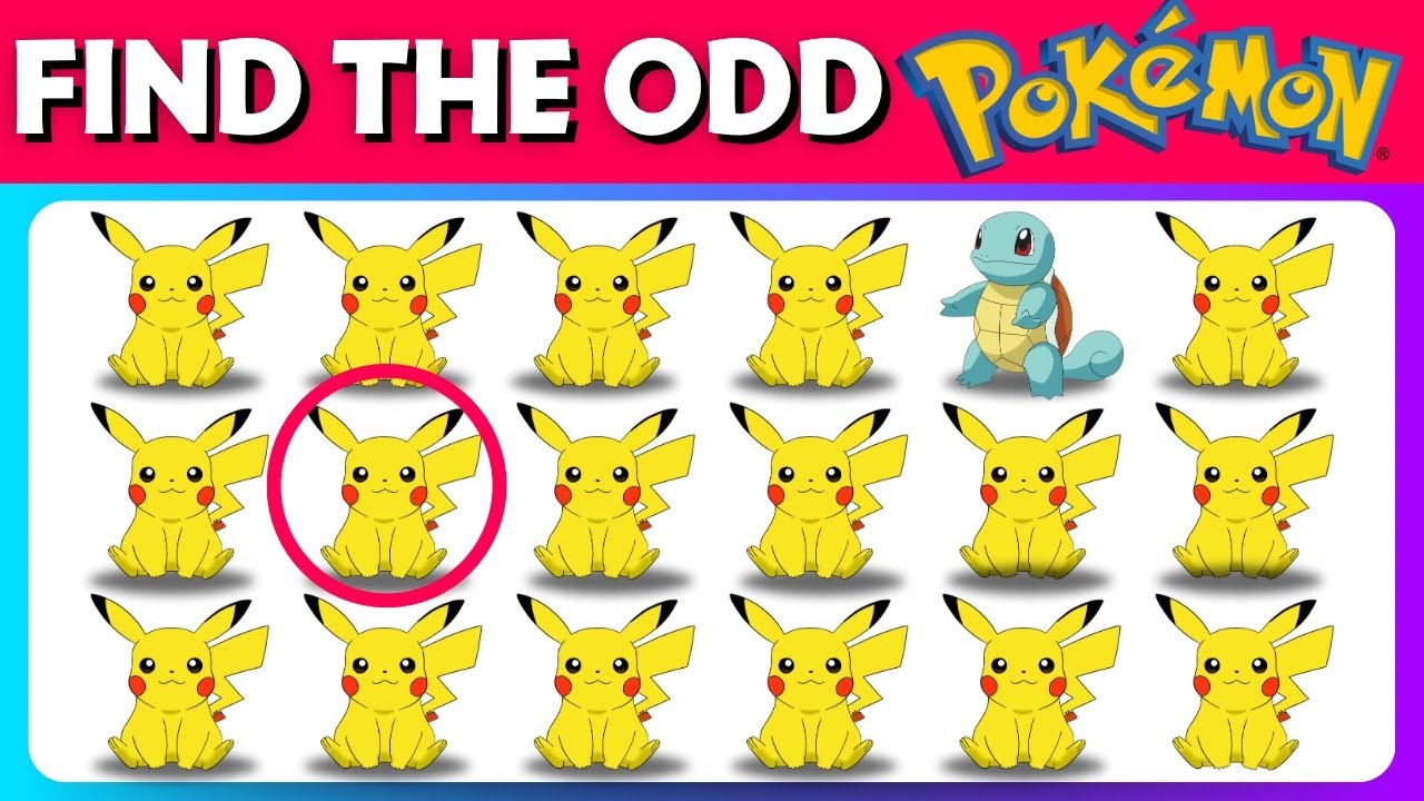 Find the Odd One Out: POKEMON Edition ⚡🧩 | From Easy 🟢 to Impossible 🔴 ...
