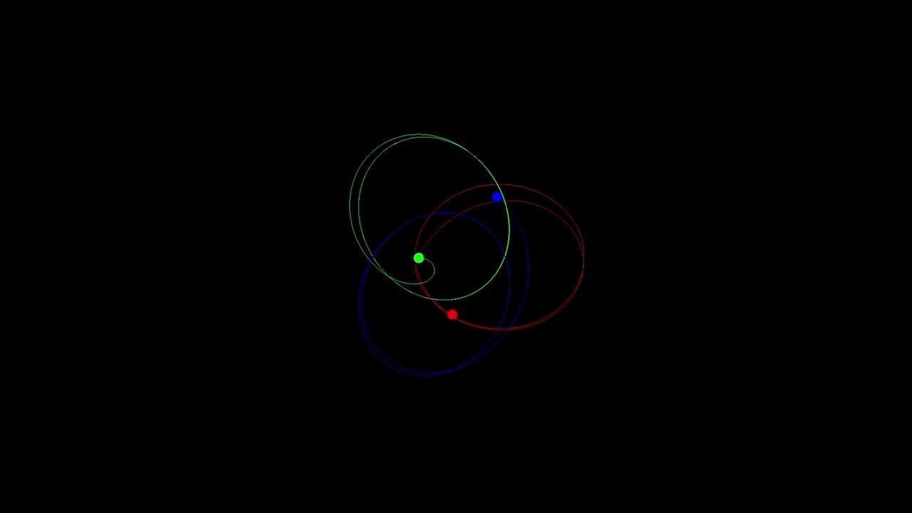3 body gravity simulation - YouTube