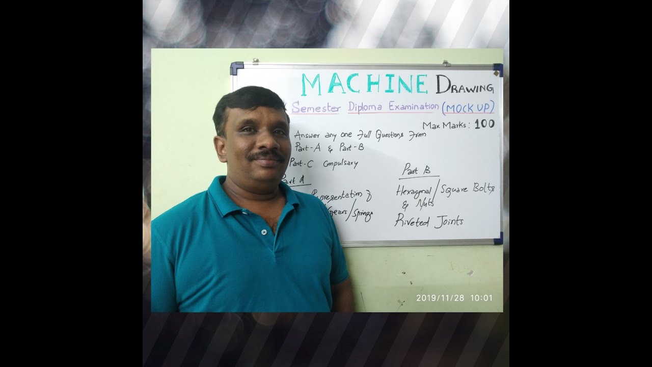 Machine Drawing for Diploma 3rd semester mechanical engineering. - YouTube