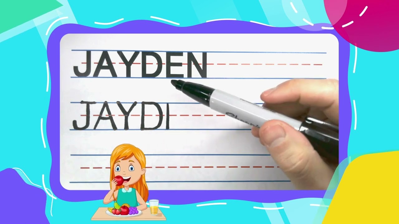 How To Write JAYDEN | Write With Me! -- FOR KIDS - YouTube