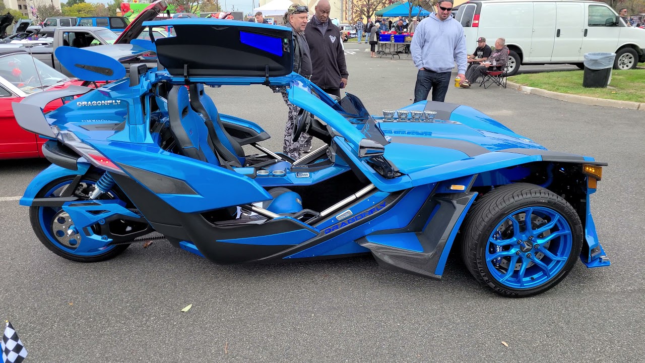 2020 BLUE STEEL POLARIS SLINGSHOT SL ''DRAGONFLY'' with PULLY COVER ...
