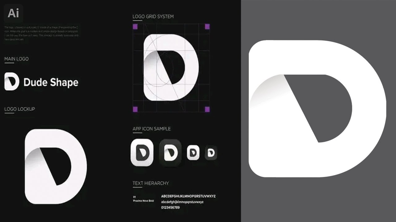 How to Design a Logo with grid | Adobe Illustrator - YouTube