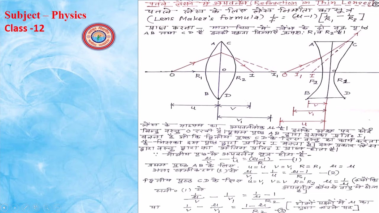 Image Formation by Concave Lens,Ray Optics,Class 12,Physics - YouTube