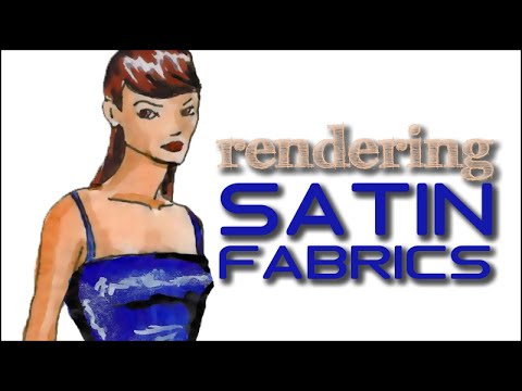 SATIN Tutorial: How to illustrate fabrics in fashion sketch - YouTube