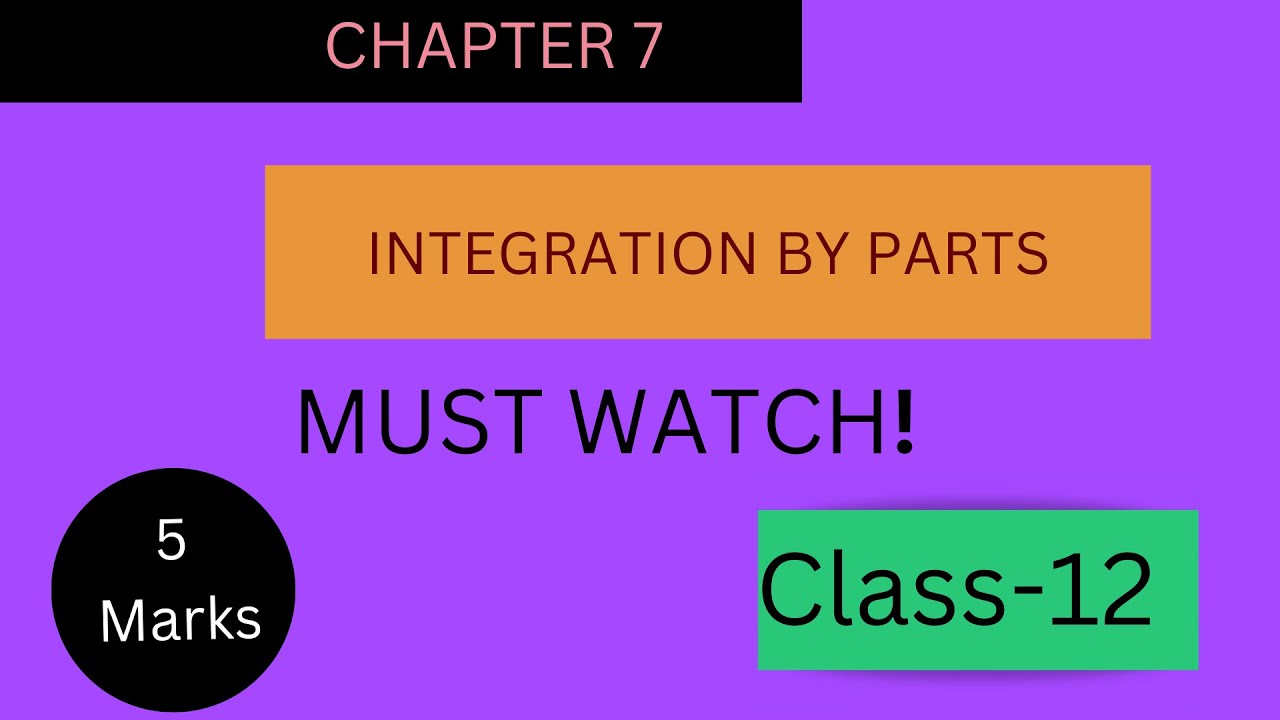 Integration By Parts (Lec 6) - YouTube