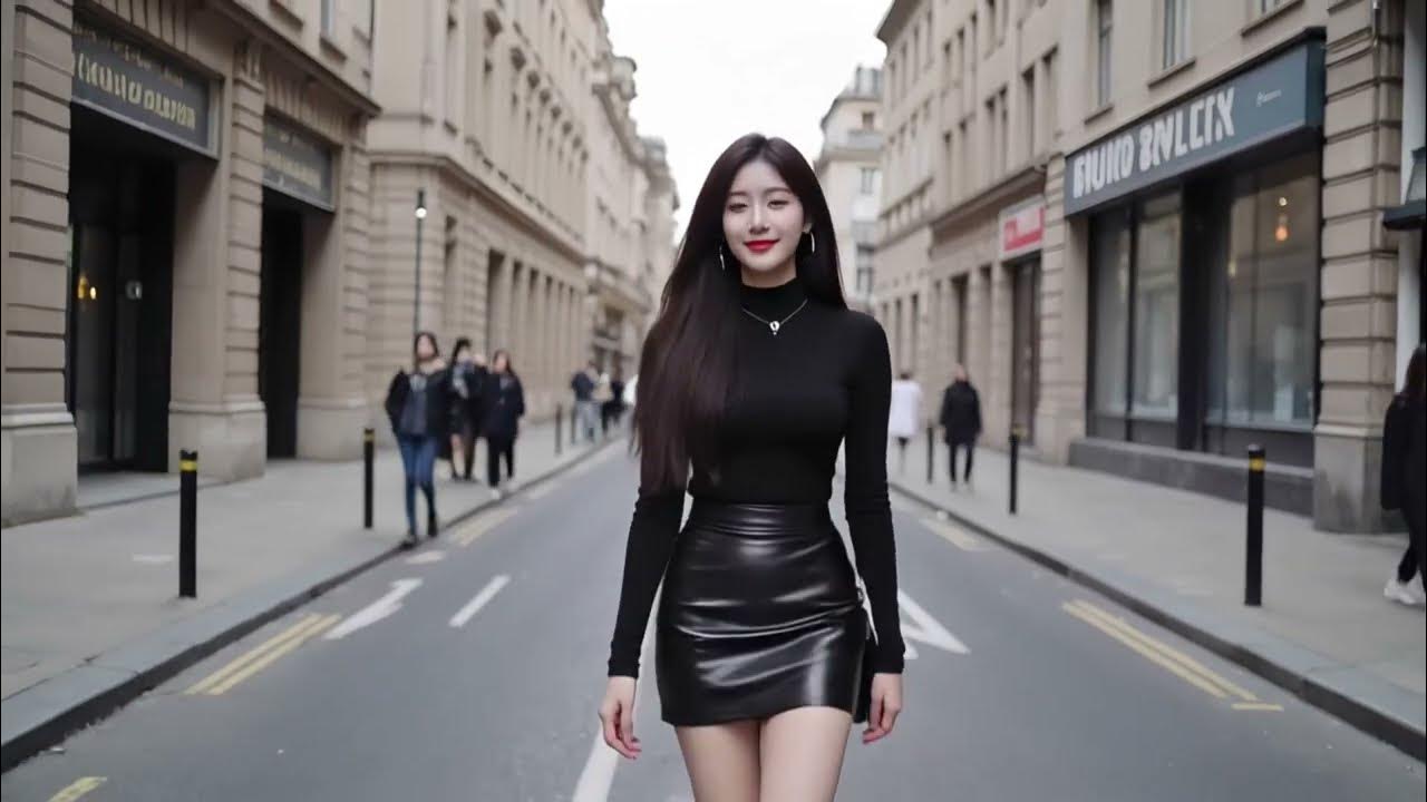 (AI art) Mini Skirts Secretary Fashion Lookbook3 | 4K AI Lookbook Beautiful Girls - YouTube